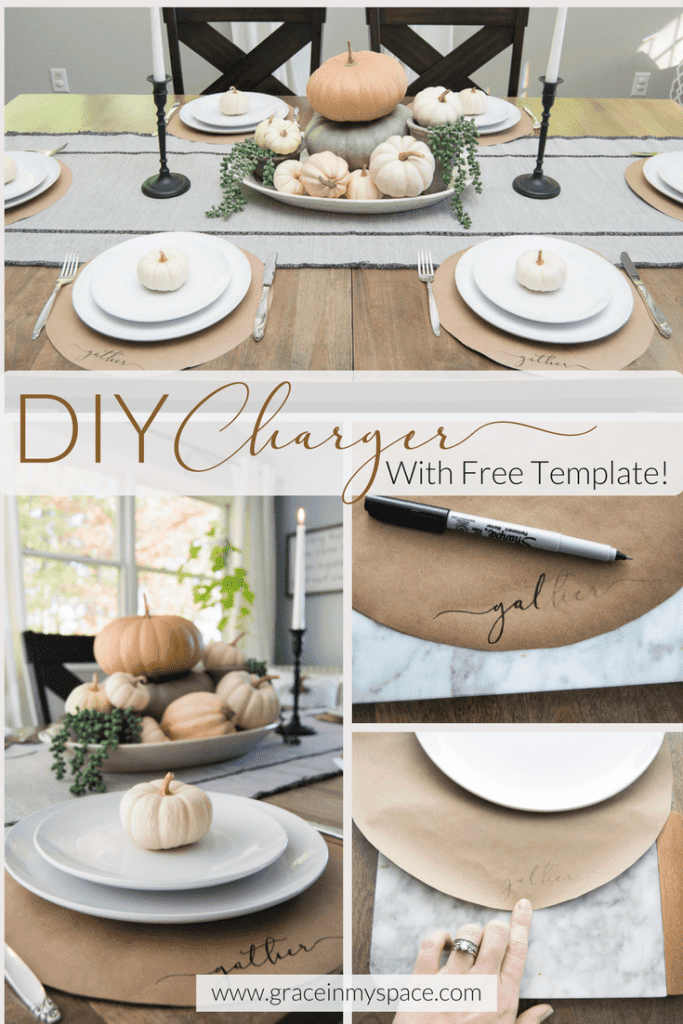 DIY Project: Thanksgiving Chargers for Less Than $4 - Grace In My Space