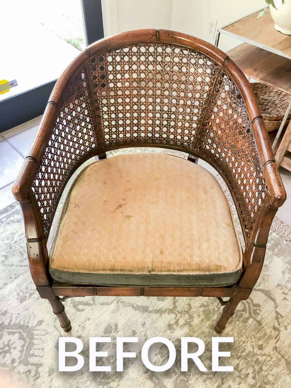 How to Refinish a Cane Armchair - Grace In My Space
