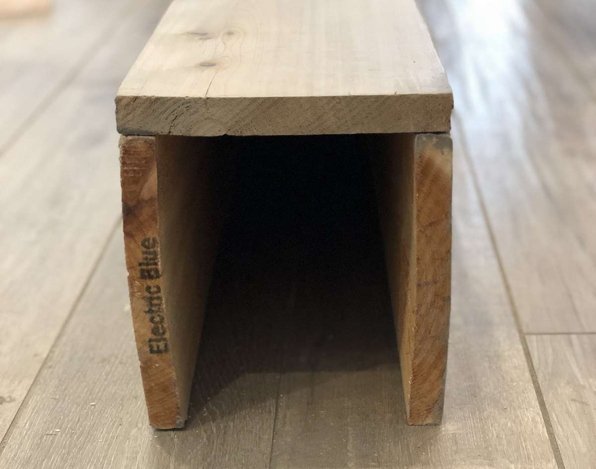 How to Make a Faux Wood Beam Door Header - Grace In My Space