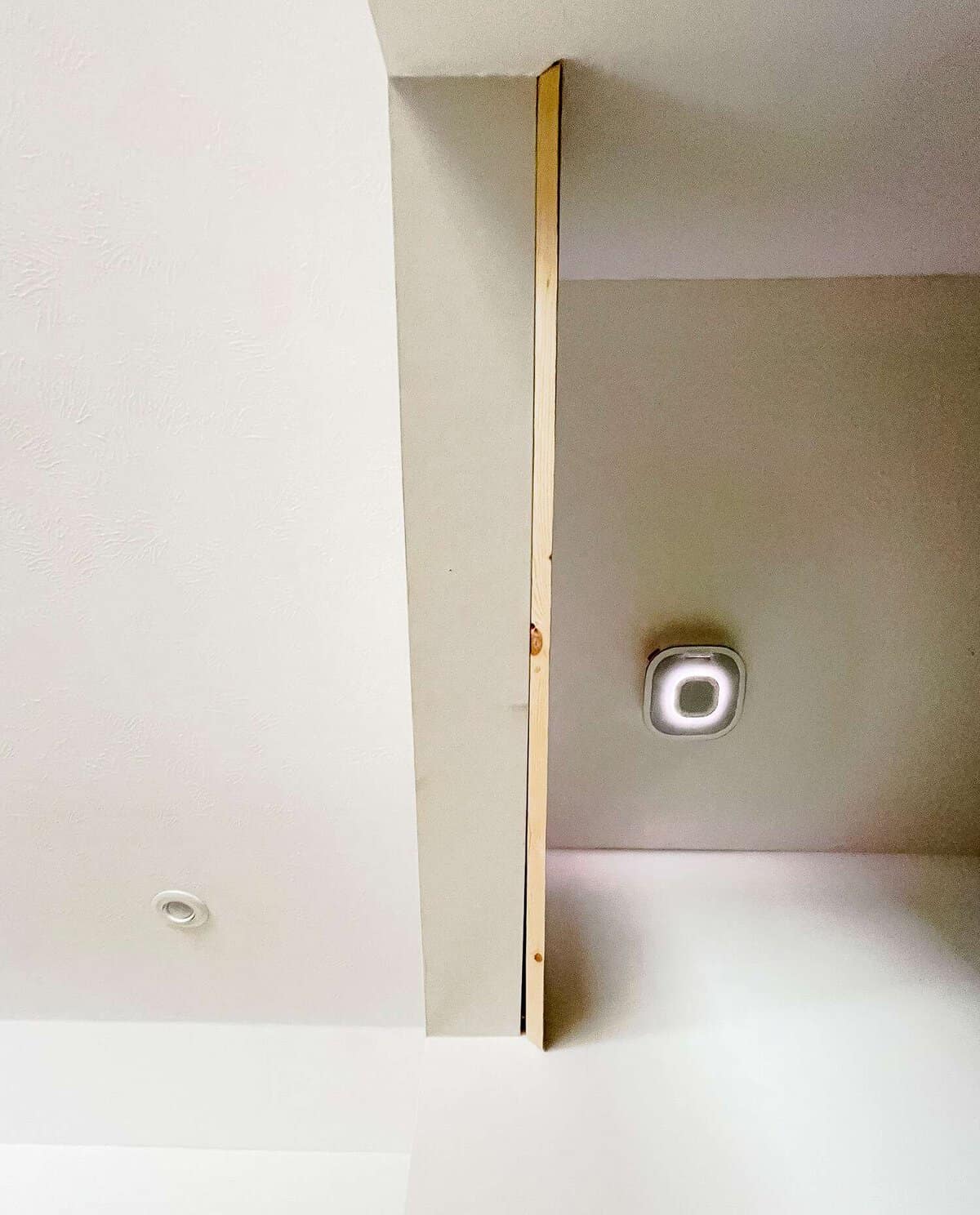 How to Make a Faux Wood Beam Door Header - Grace In My Space