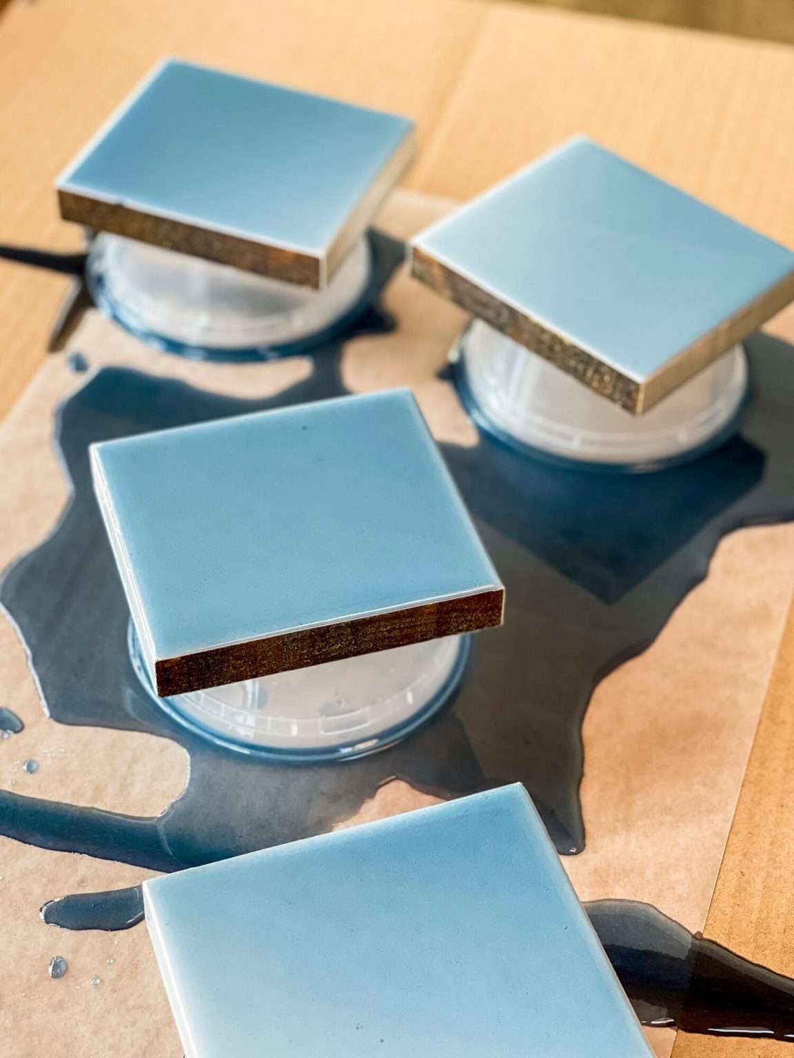 How to Make DIY Epoxy Coasters in 4 Simple Steps - Grace In My Space
