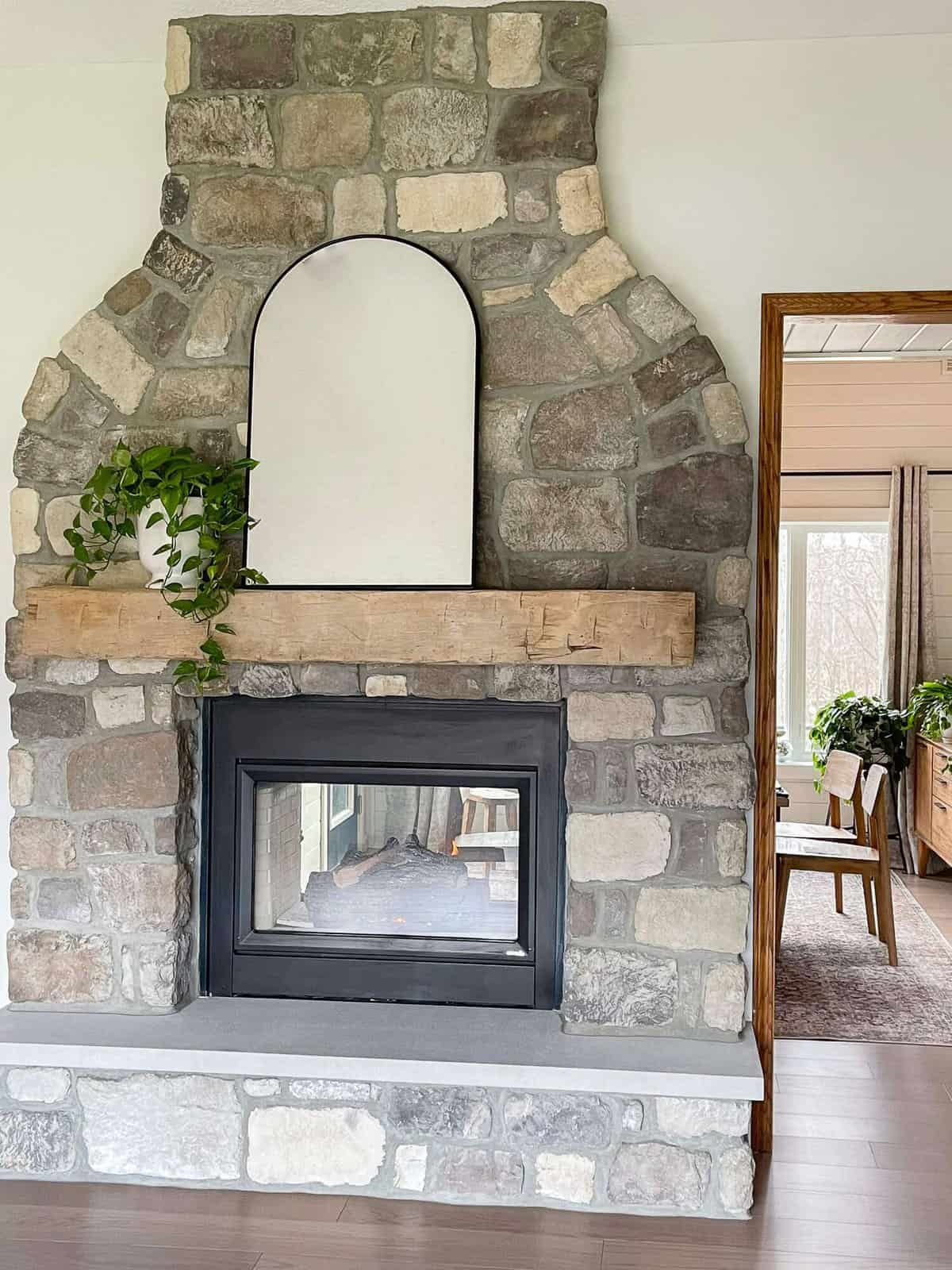 European Stone Fireplace Design Reveal - Grace In My Space