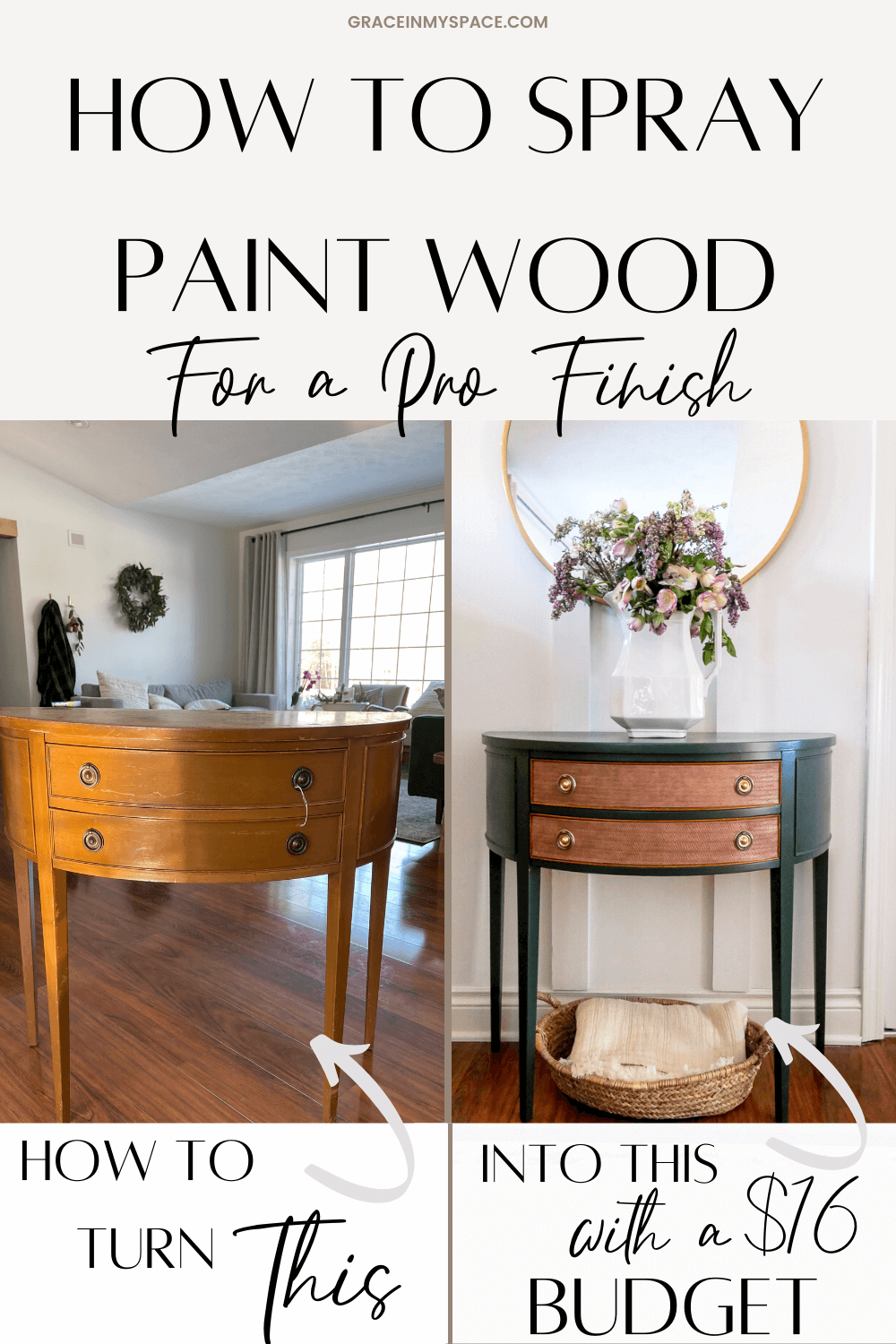 How to Spray Paint Wood for a Professional Finish (2025) - Grace In My ...