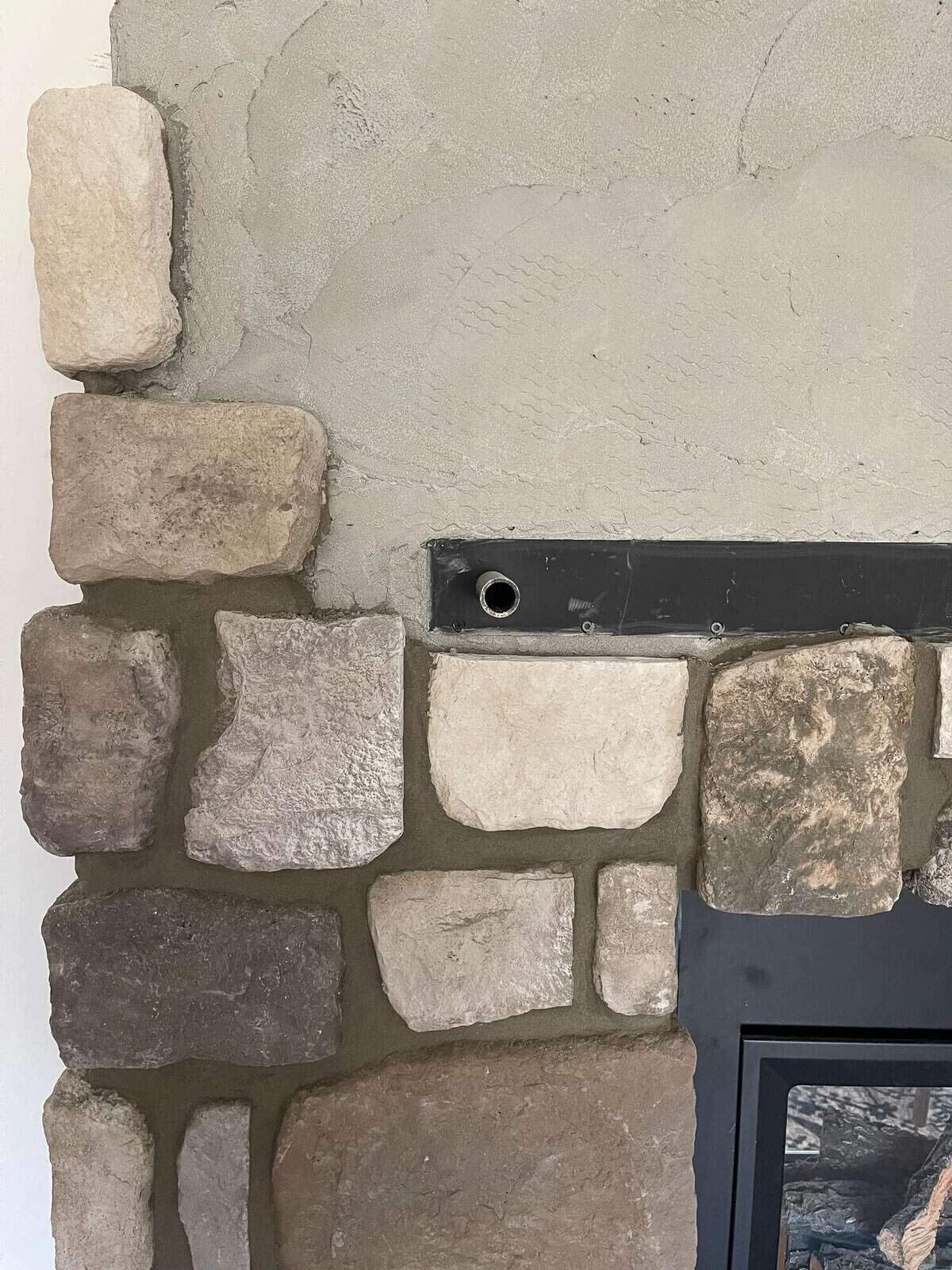European Stone Fireplace Design Reveal - Grace In My Space
