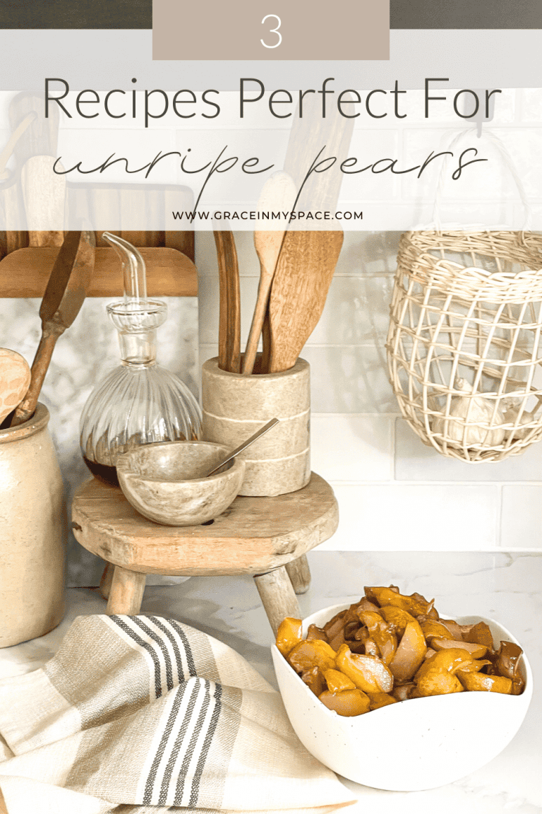 What To Do With Unripe Pears | 3 Easy Pear Recipes - Grace In My Space