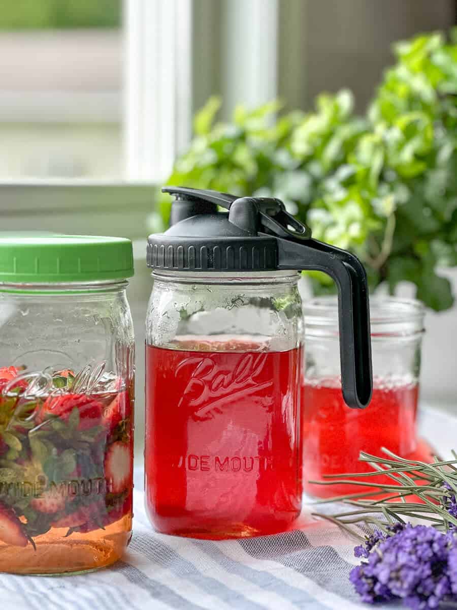 15 Minute Strawberry Basil Simple Syrup - Grace In My Space