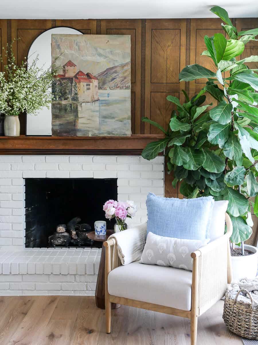 70s Brick Fireplace Makeover | Before and After - Grace In My Space