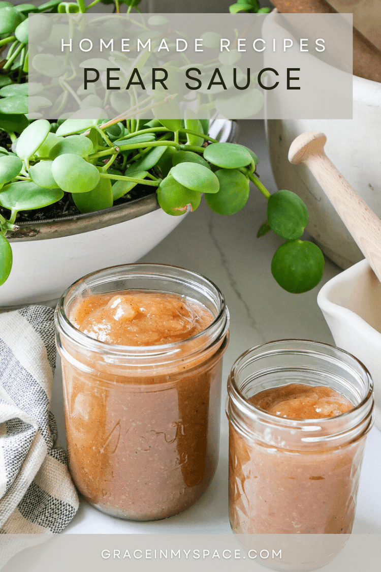 Sweet Homemade Pear Sauce Recipe - Grace In My Space