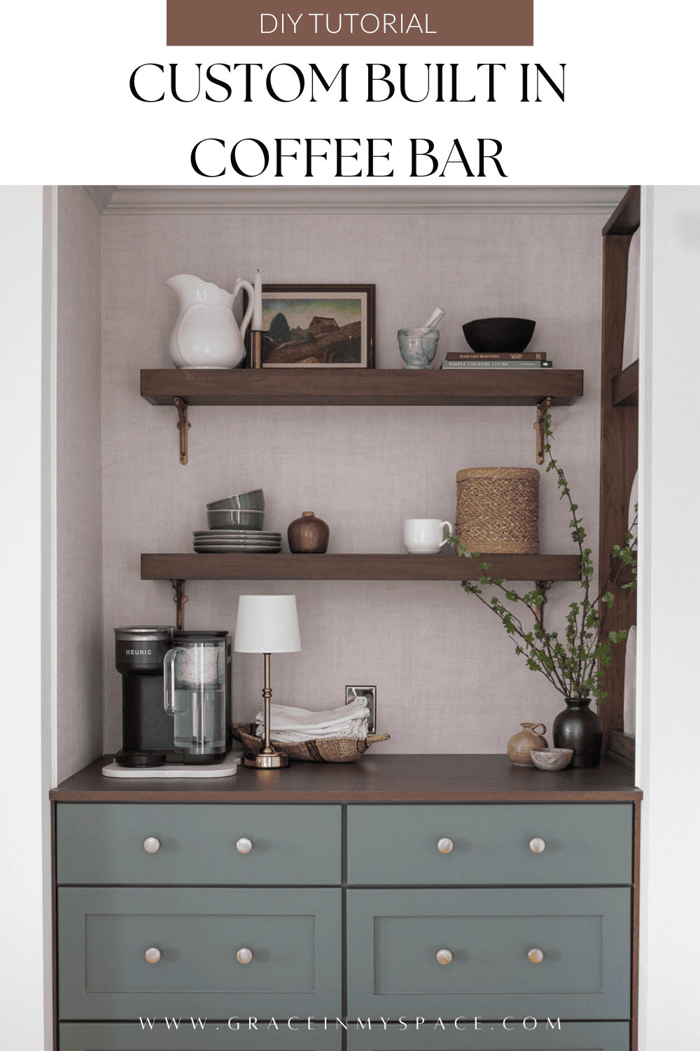 Built in Coffee Bar Ideas: Make Your Own Coffee Bar - Grace In My Space