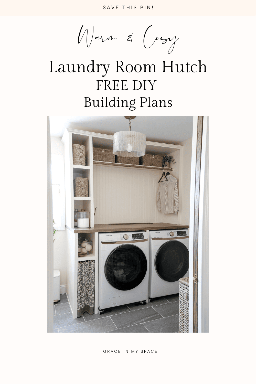How to Build DIY Custom Laundry Room Cabinets - Grace In My Space